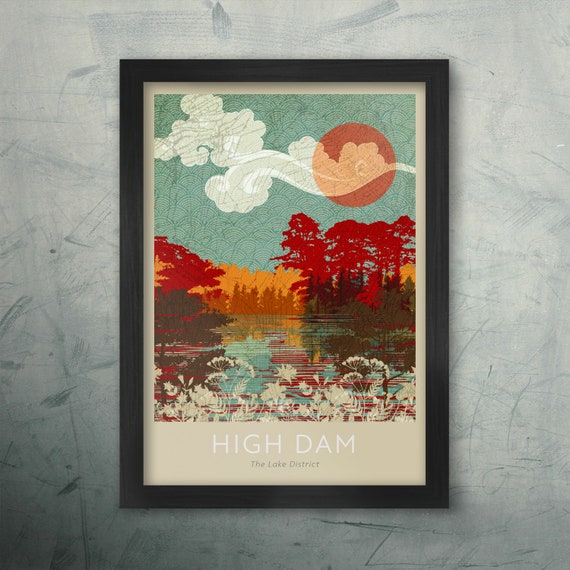 High Dam Lake District Poster Print | Etsy