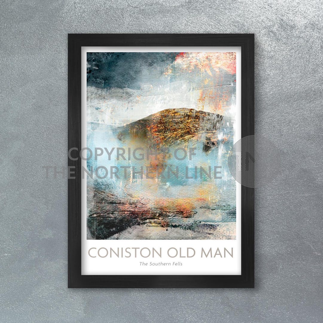 Coniston Old Man Abstract Poster Print - Etsy