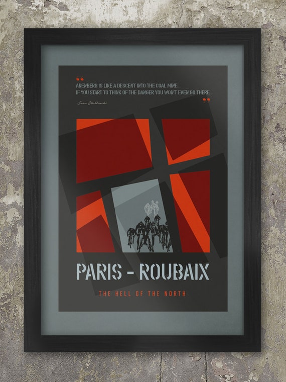 Paris-roubaix Cycling Posters the Monuments - Etsy