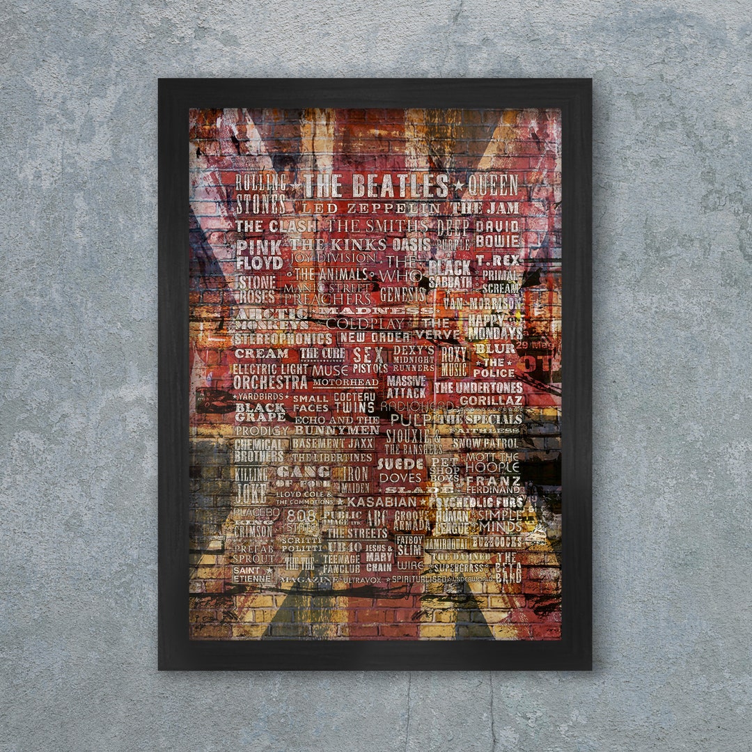 Brit Pop Music Poster Print - Etsy