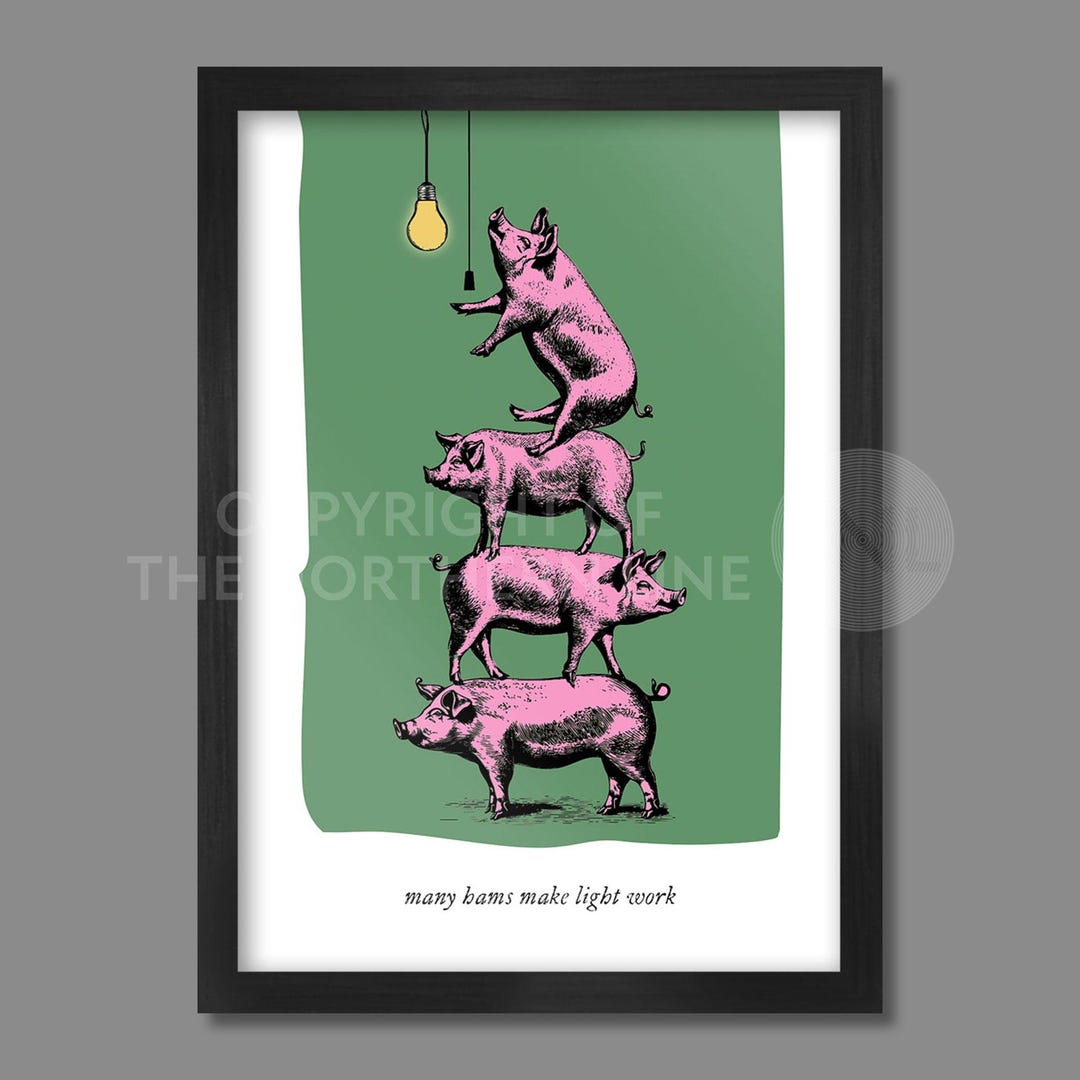 Many Hams Make Light Work - Poster Print - Etsy