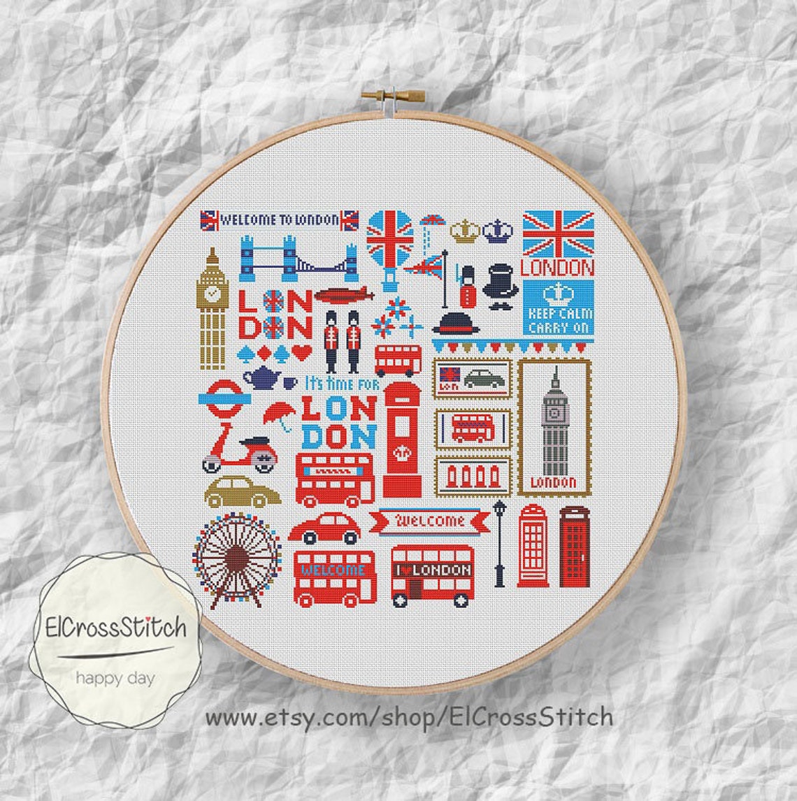 London Cross Stitch Patternlittle London instant - Etsy
