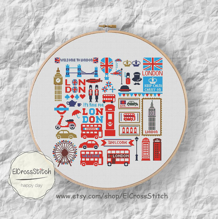 London Cross Stitch Patternlittle London instant - Etsy