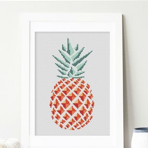 Geometric Pineapple Cross Stitch Pattern Modern Cross Stitch - Etsy