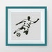 Football Player Cross Stitch Pattern,silhouette Cross Stitch Chart ...