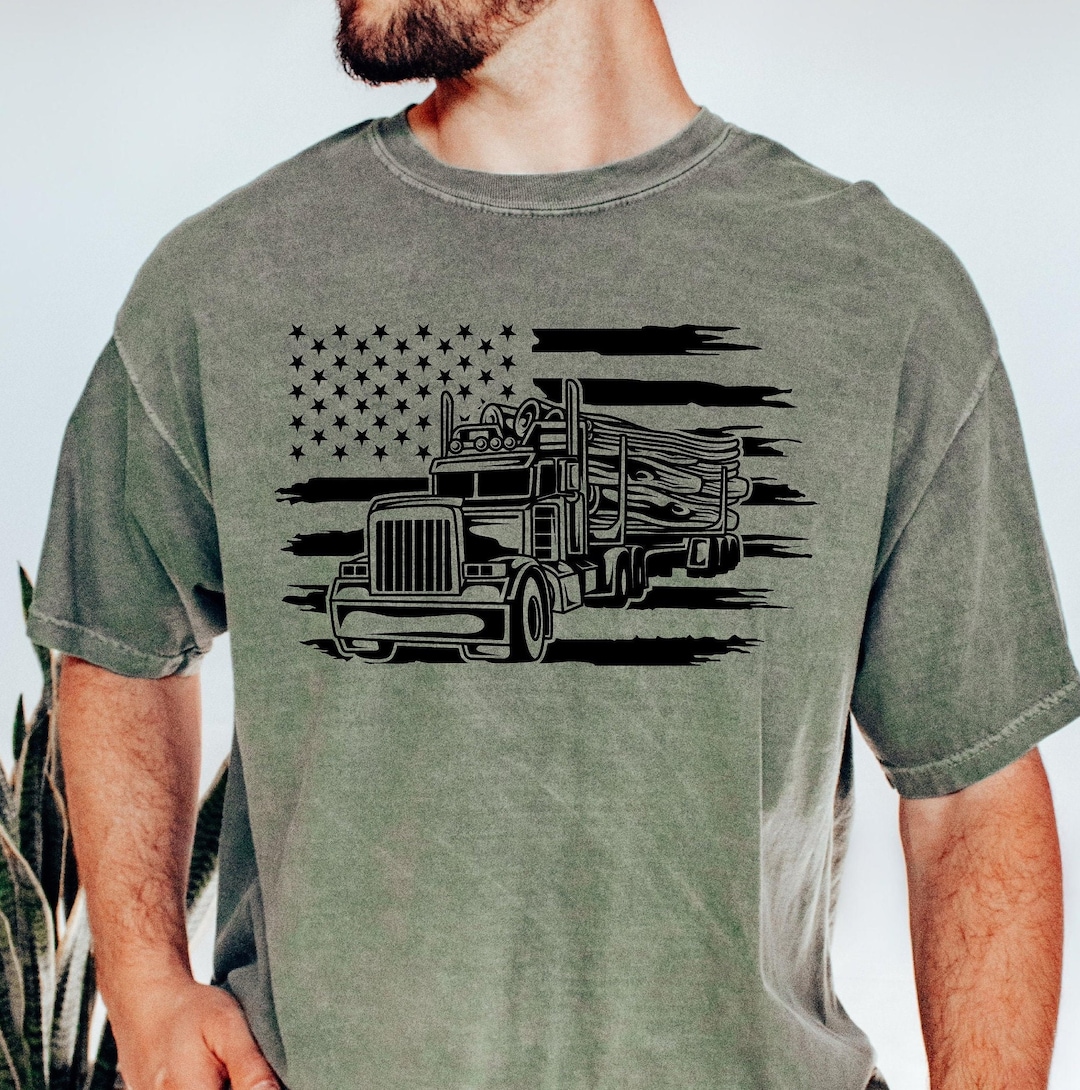 Logging Truck Shirt, Logger Truck Shirt, Trucker Shirts, Logger Shirts ...
