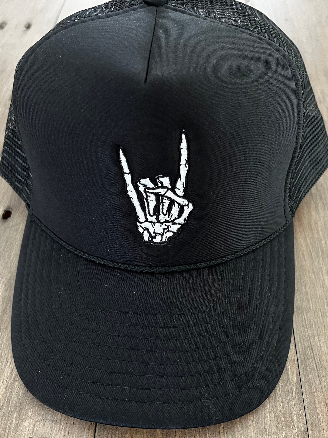 Skeleton Hand Hat-hang Loose Hat, Embroidered Halloween Hat, Spooky ...