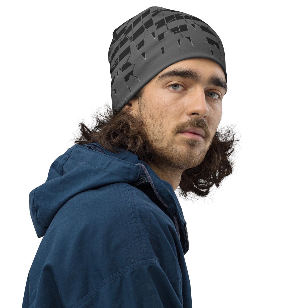 The Exodus American Distressed Flag Print Beanie All Weather Unisex Hat ...