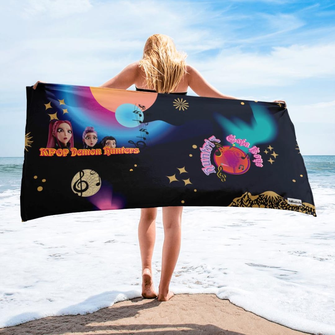 Saja Boys Beach Towel, Kpop Demon Hunters Towel, Huntrix, Anime Gift ...