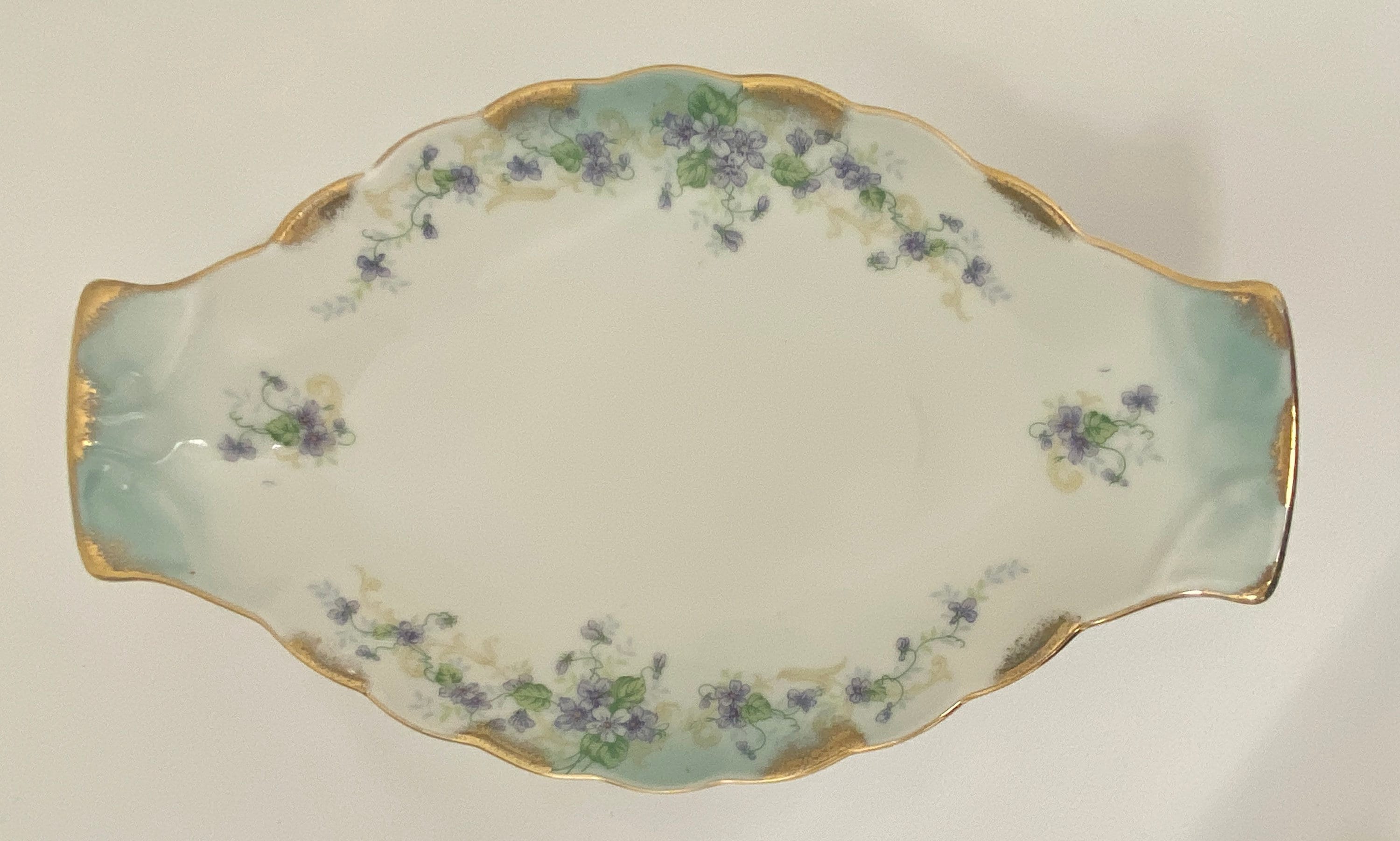 Vintage Lefton China Oval Dish in Blue and White Violets Pattern. - Etsy