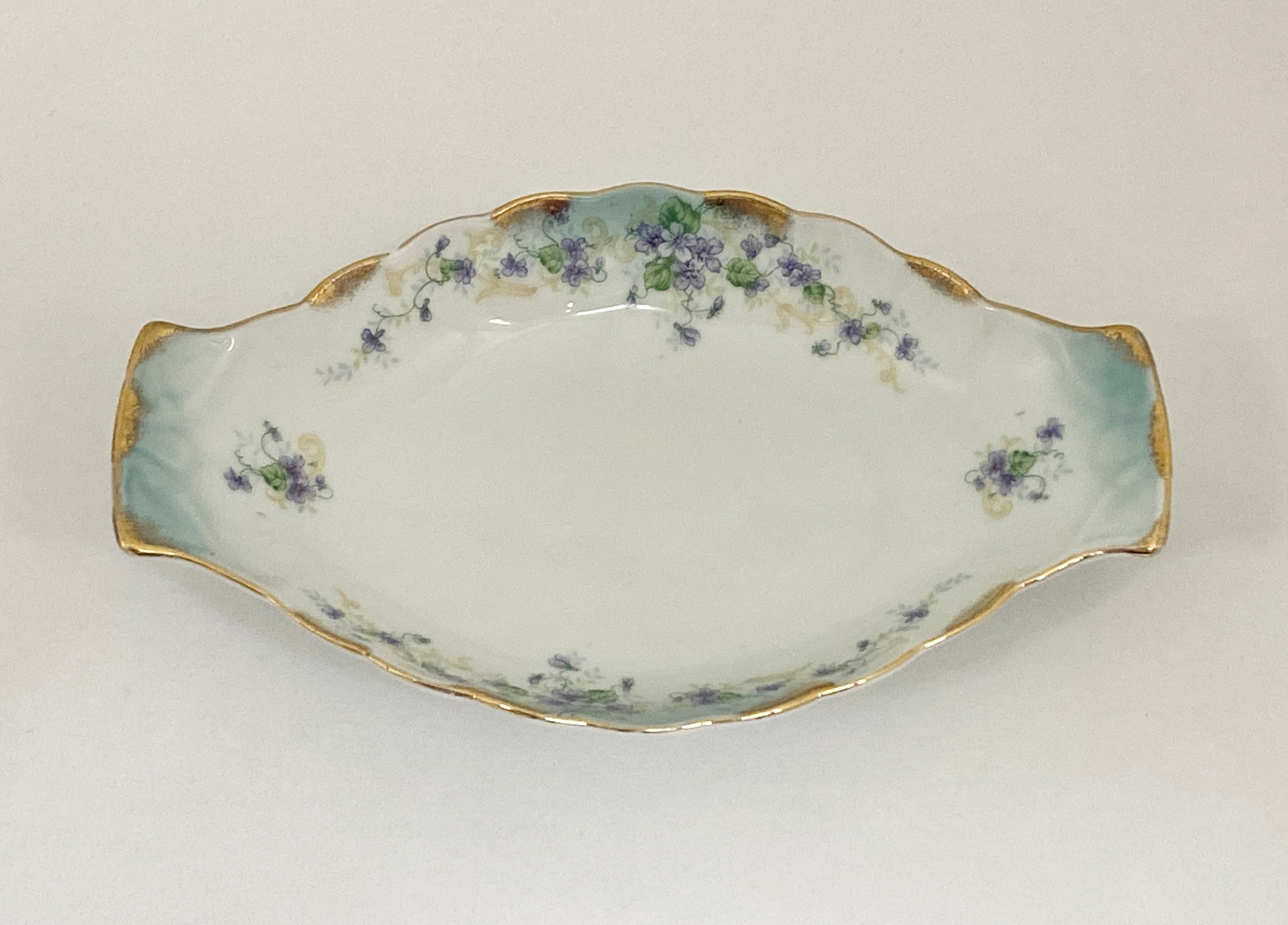 Vintage Lefton China Oval Dish in Blue and White Violets Pattern. - Etsy