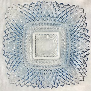 Vintage Blue Glass Ruffled Edge Candy Dish - Etsy