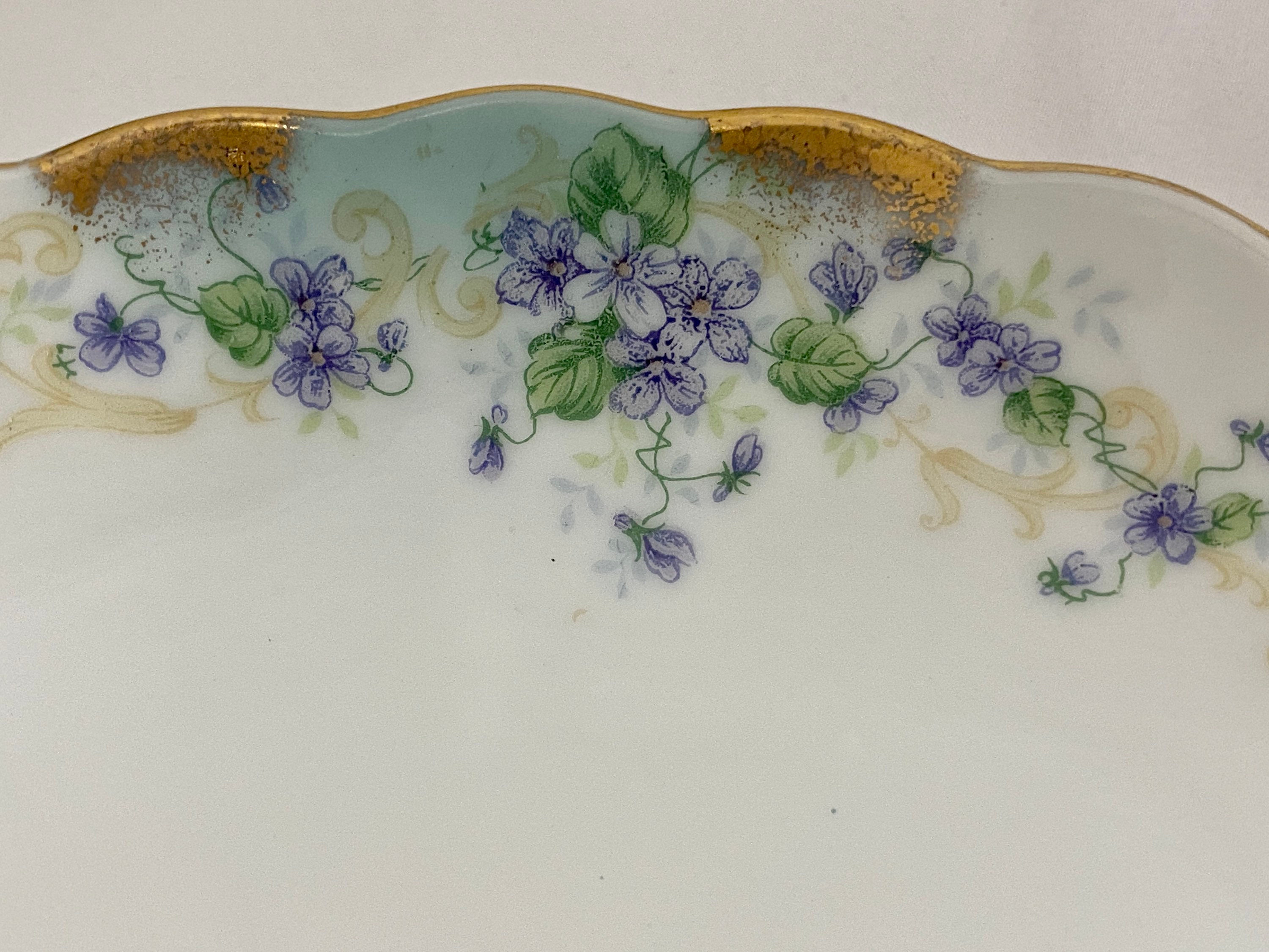 Vintage Lefton China Oval Dish in Blue and White Violets Pattern. - Etsy