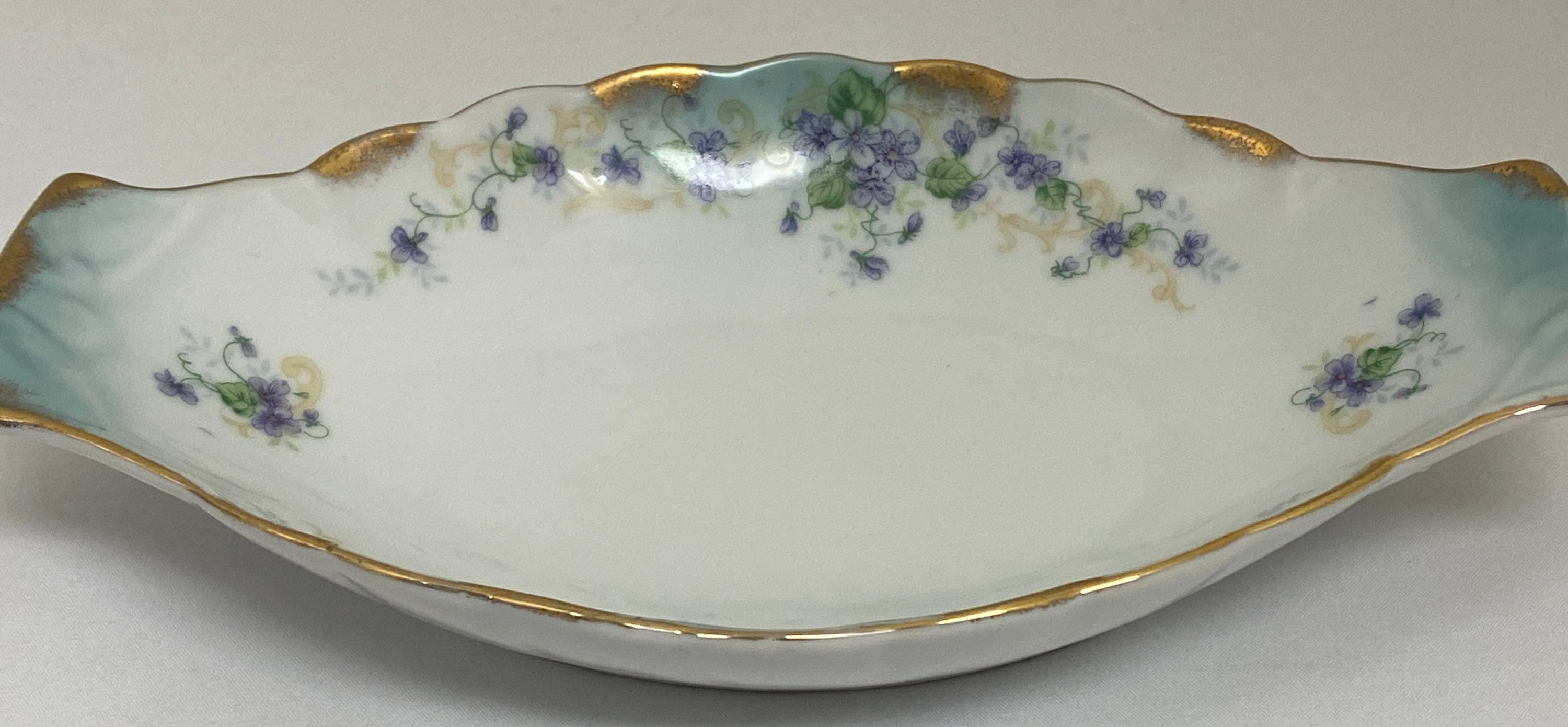 Vintage Lefton China Oval Dish in Blue and White Violets Pattern. - Etsy
