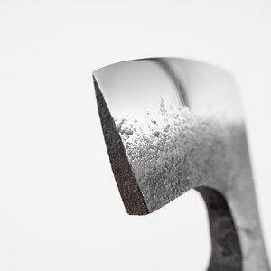 Small Bearded Axe With Short Handle and Leather Wrapping, Viking Axe ...