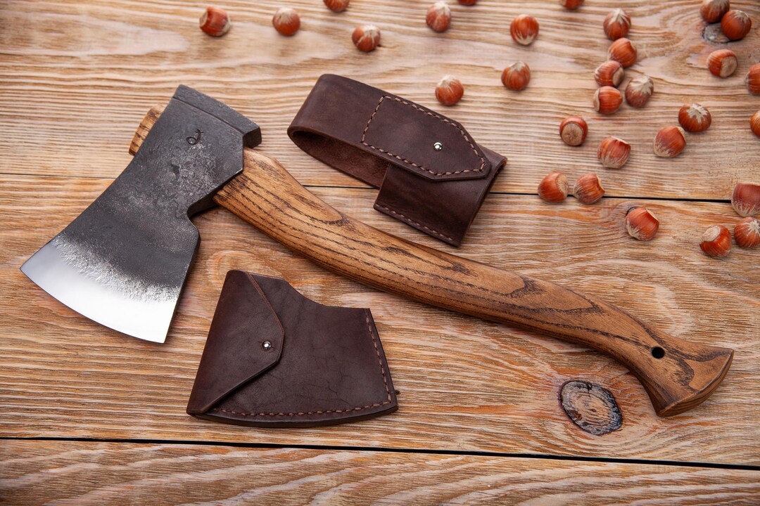 Hand Forged Camping Axe - Middle Axe With Short Handle for Hiking ...