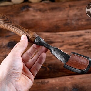 Spoon Carving Tool Bent Chisel 3 Cm for Crafting Kuksa, Spoons, Bowls ...