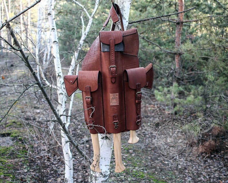 Leather Backpack for Three Axes Closed Case for Axe Handmade | Etsy