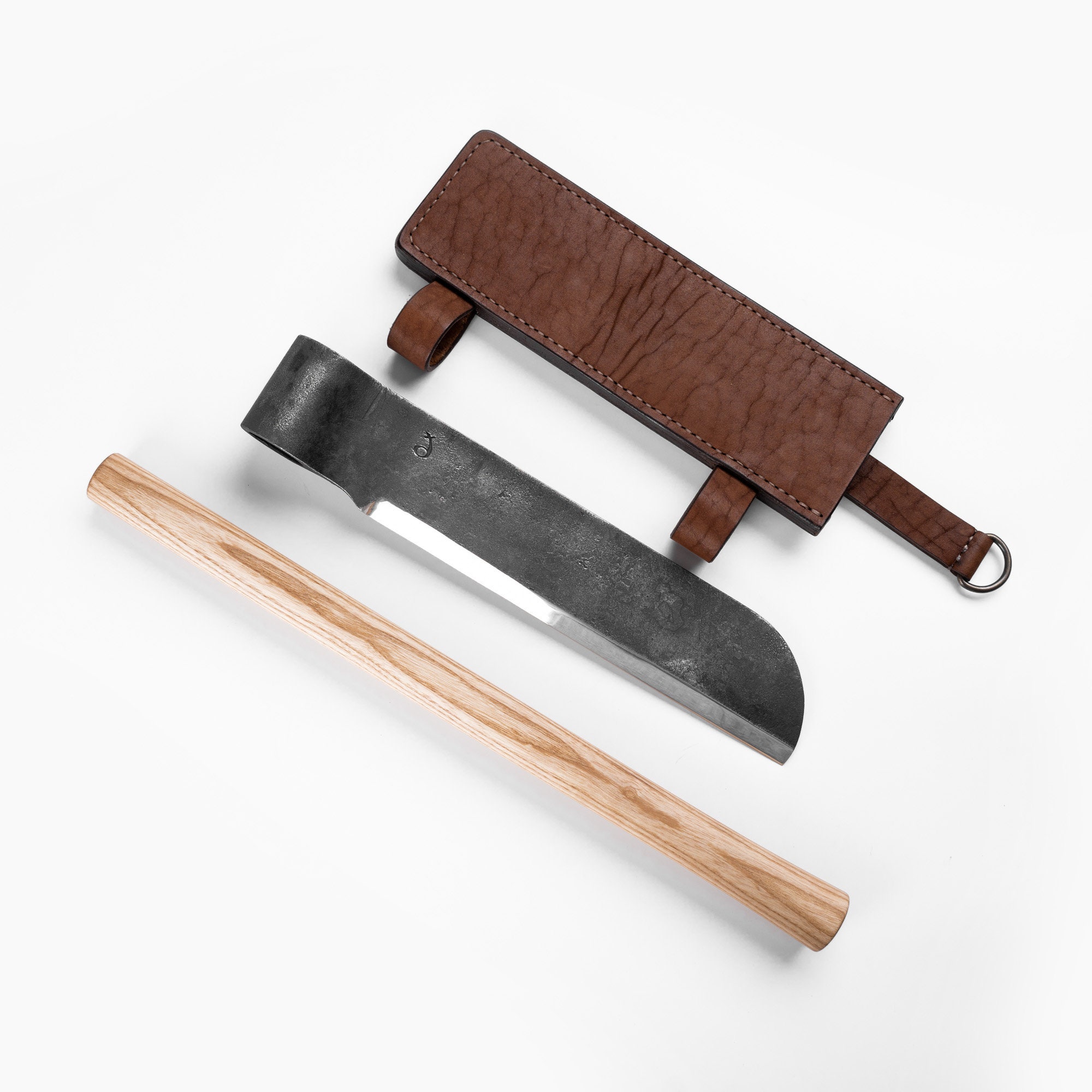 Hand-forged Splitting Froe: Ash Handle, Leather Case - Etsy