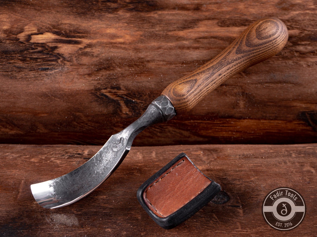 Spoon Carving Tool Bent Chisel 3 Cm for Crafting Kuksa, Spoons, Bowls ...