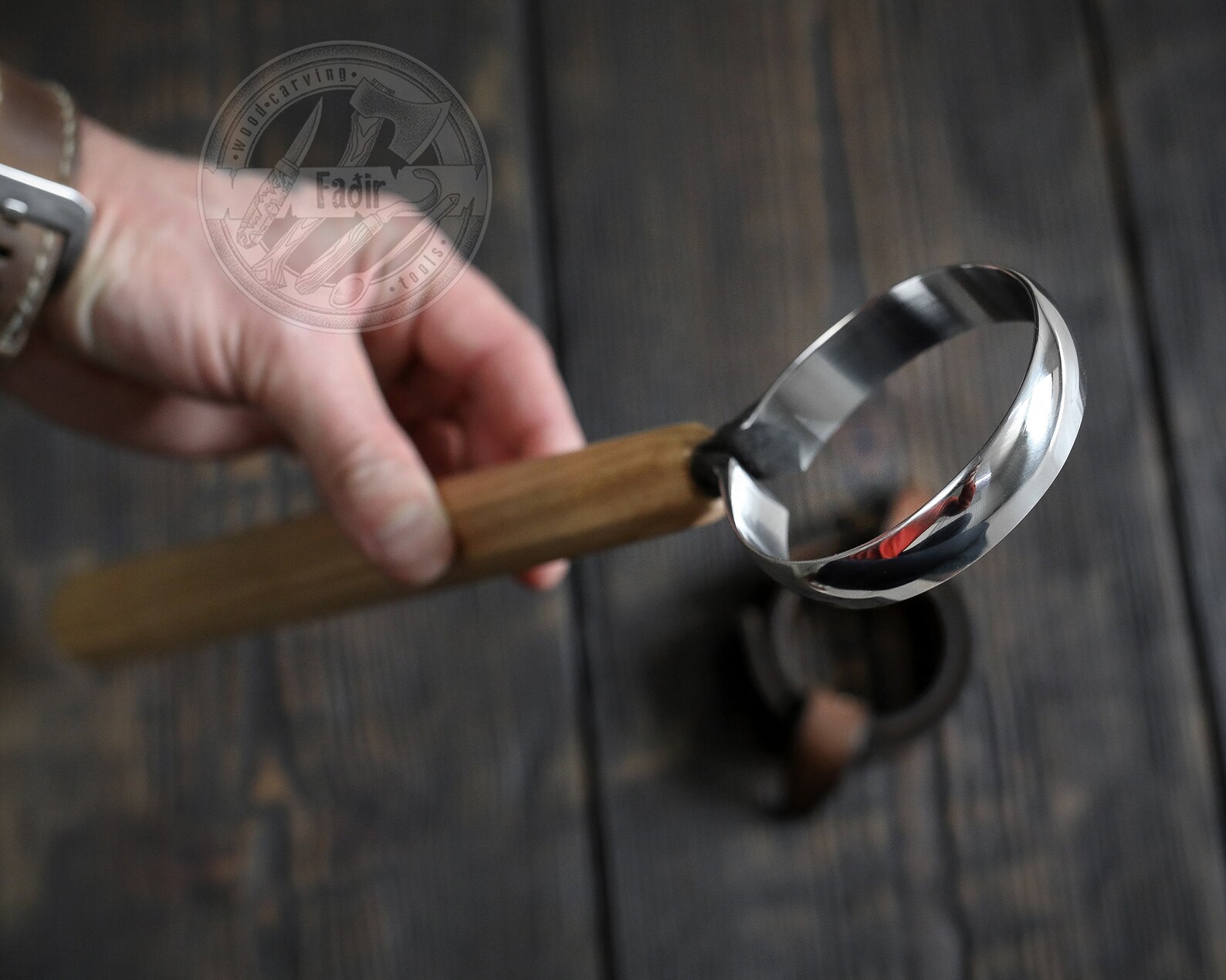 Big Circular Hook Knife with Long octagonal Handle carving | Etsy