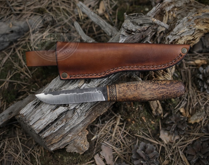 Handmade Knife Finnish Style High Carbon Steel Knife Viking - Etsy