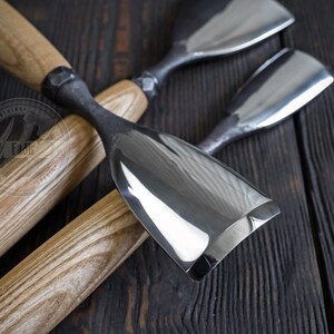 Set of Three Timber Framing Gouges of 40 55 75 Mm - Etsy
