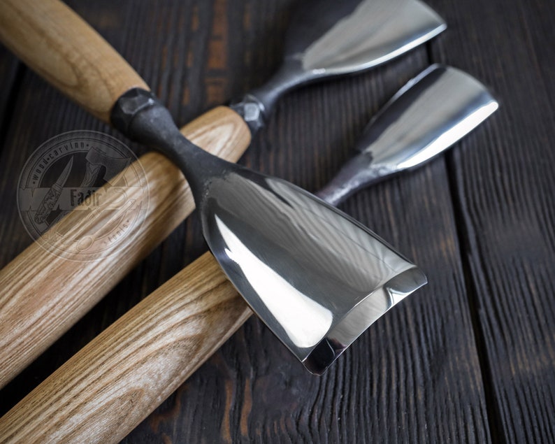 Set of Three Timber Framing Gouges of 40 55 75 Mm - Etsy