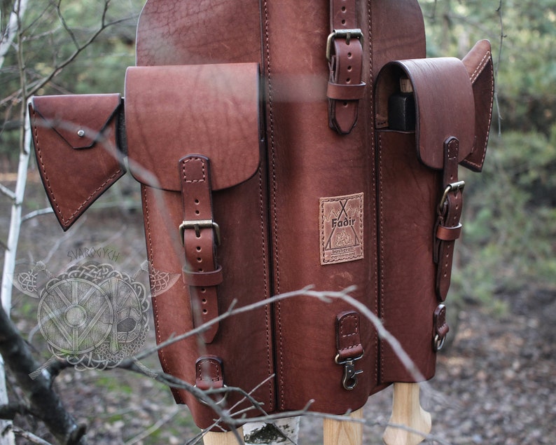 Leather Backpack for Three Axes Closed Case for Axe Handmade | Etsy