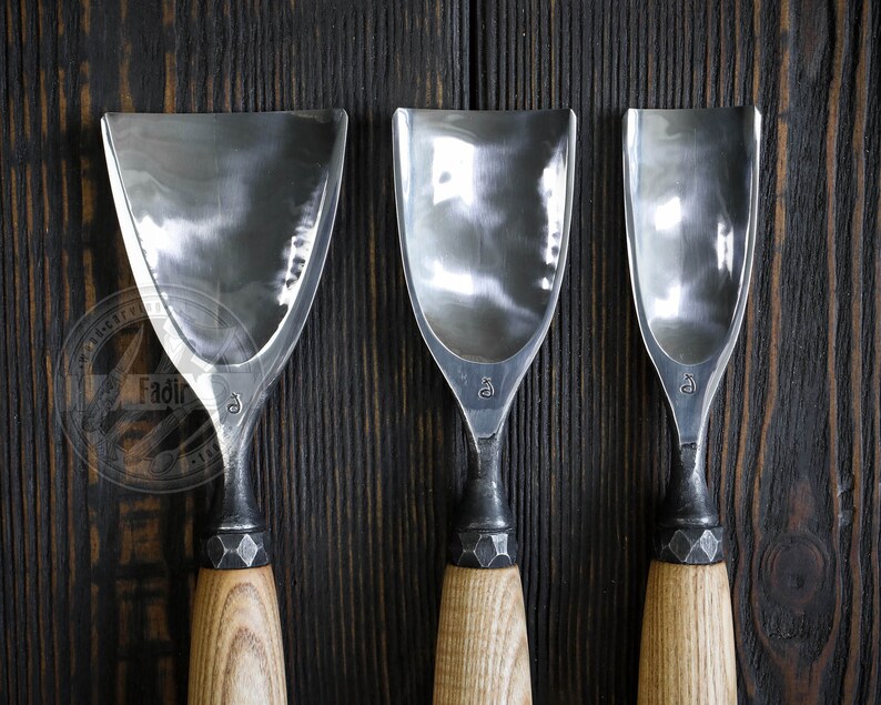 Set of Three Timber Framing Gouges of 40 55 75 Mm - Etsy