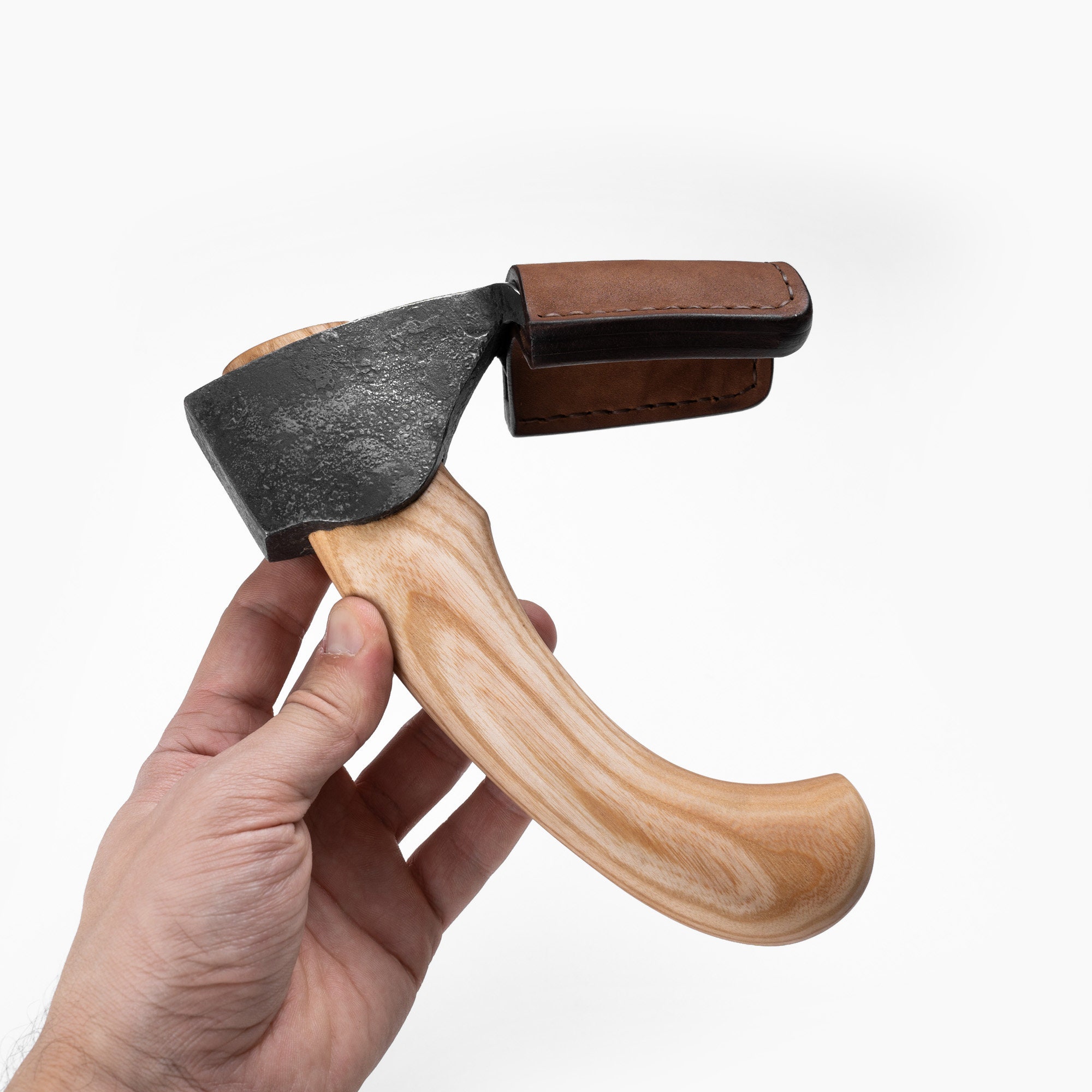 Hand-forged Adze: Carpentry Tool With Ash Handle & Leather Case - Etsy