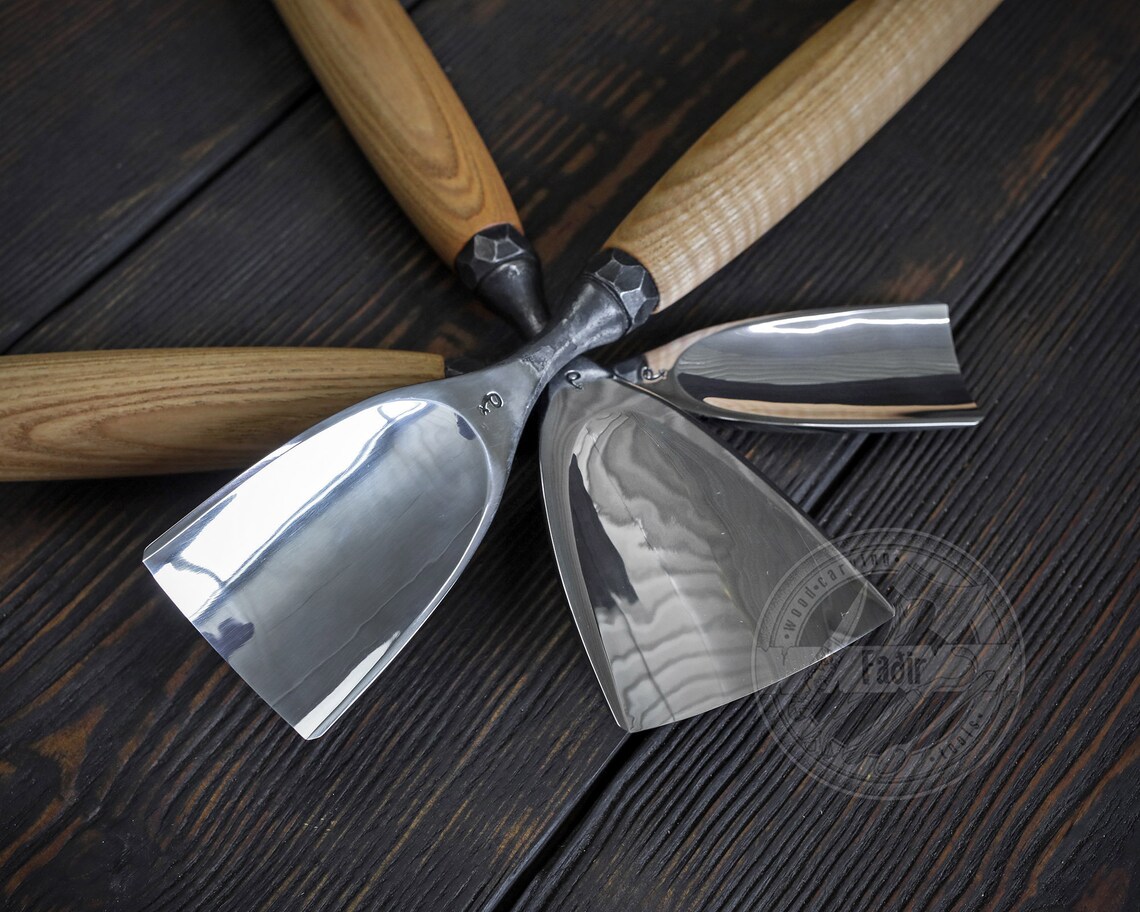 Set of Three Timber Framing Gouges of 40 55 75 Mm - Etsy