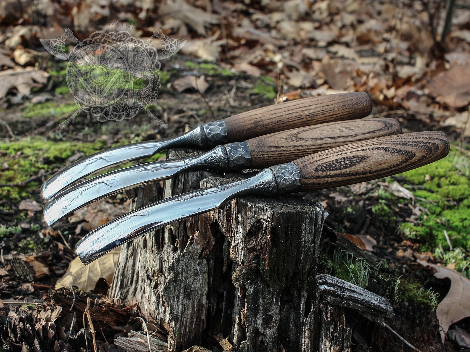 Set of 3 Spoon Bent Chisels carving tools hand power hand | Etsy