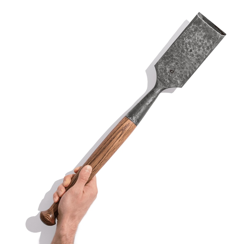 Long 3" Timber Framing Chisel, Angled Handle, Beveled Edge - Etsy