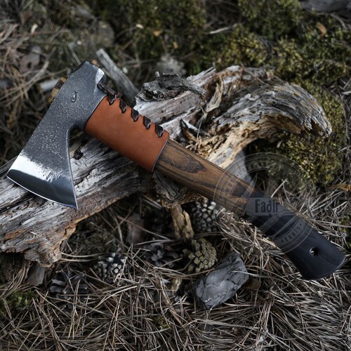 Small Bearded Finnish Axe With Short Handle and Leather - Etsy