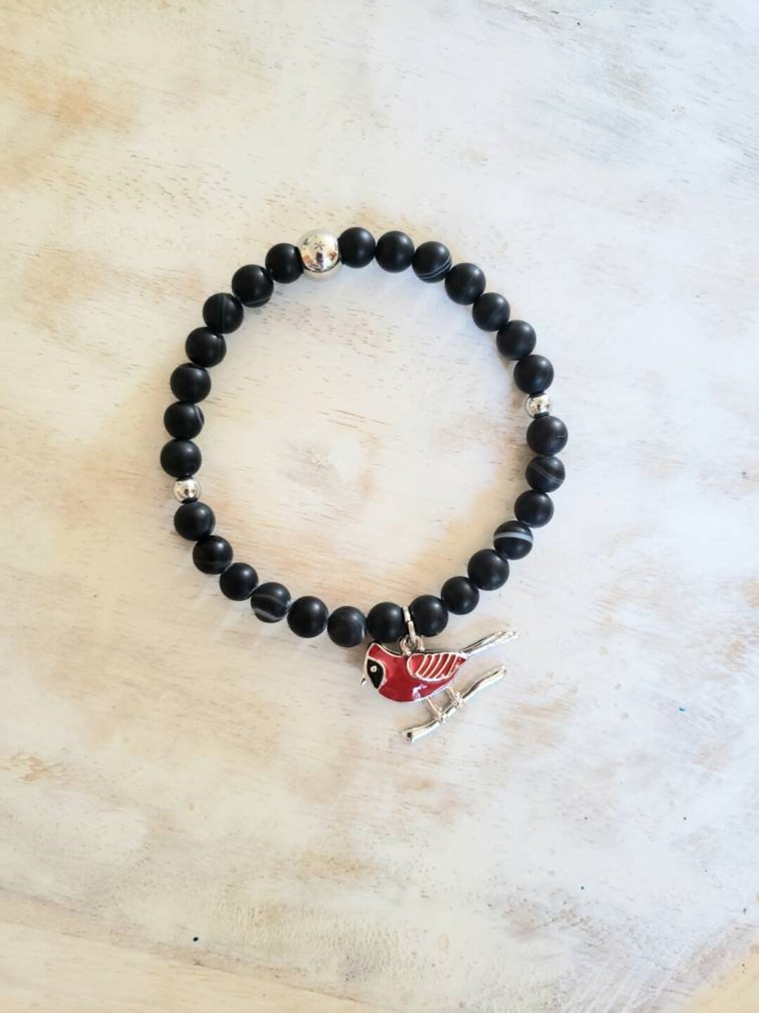 Red Cardinal Bracelet, Red Cardinal Jewelry - Etsy