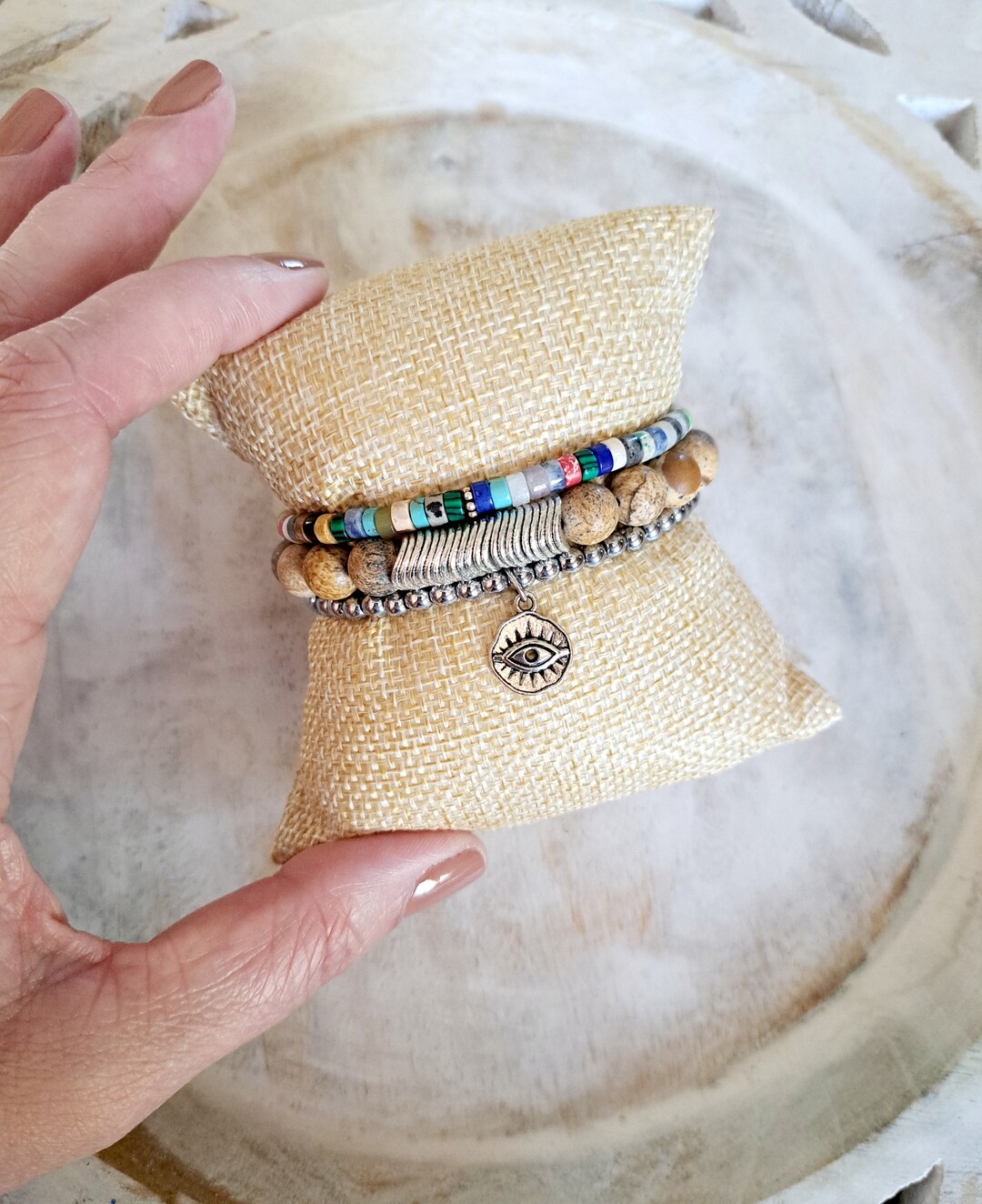 Boho Bracelet Stack, Beaded Jewelry, Beaded Bracelet, Handmade Jewelry ...