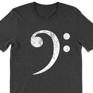 Retro Bass Clef T Shirt, Musician Shirt, Bass Clef Shirts, Music Lover ...