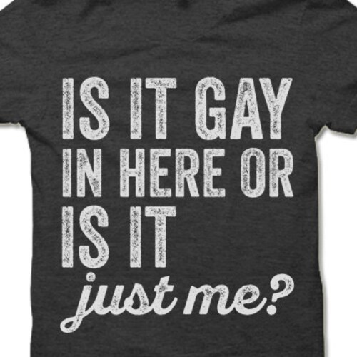 Is It Gay In Here Or Is It Just Me T Shirt Funny Lesbian Lgbt Etsy