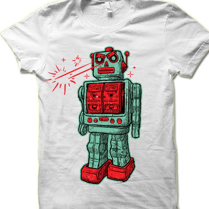 Robot Shirt - Etsy