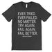 Samuel Beckett Fail Better Quote Shirt. Ever Tried Ever Failed Quote ...