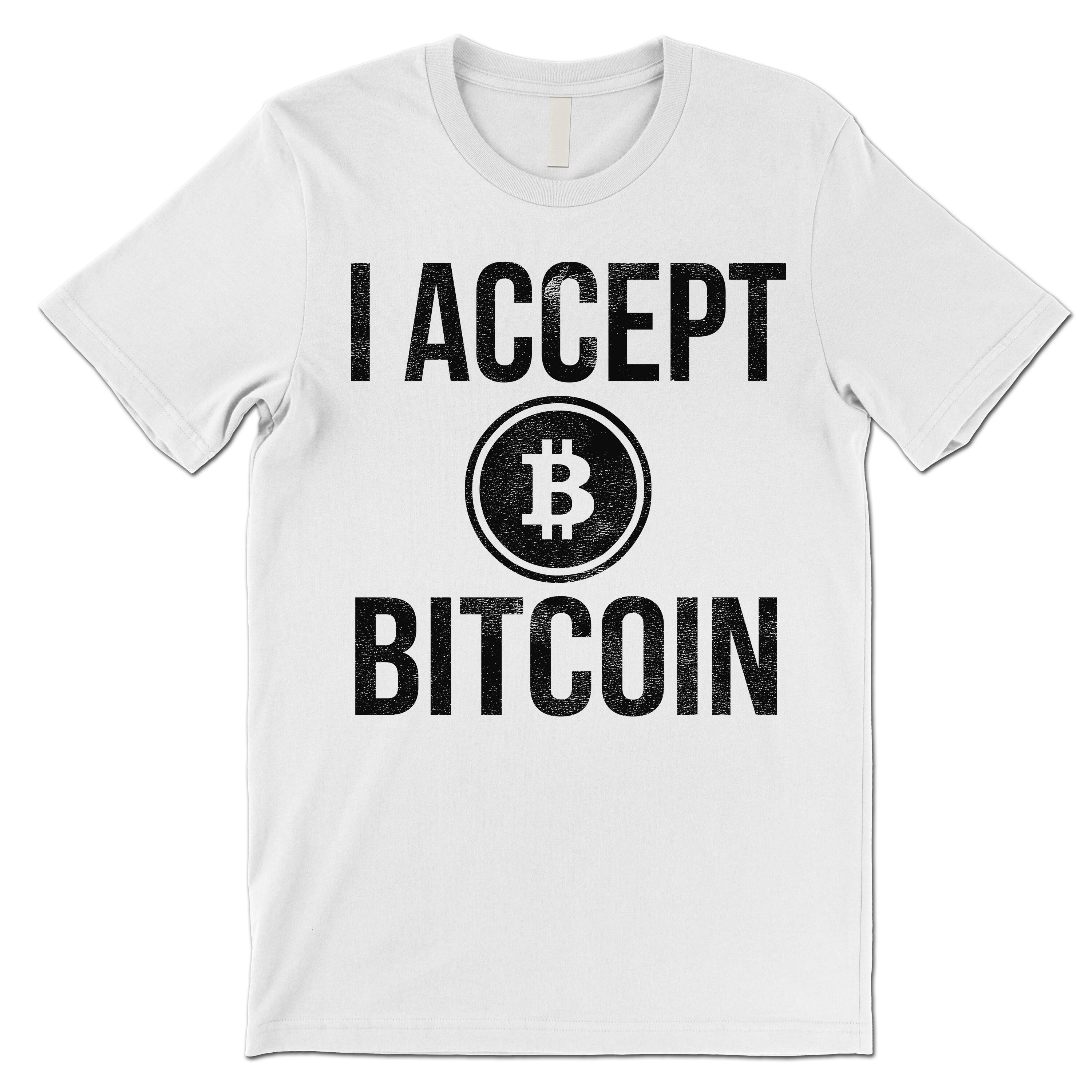 I Accept Bitcoin T Shirt. Funny Cryptocurrency Shirt. - Etsy