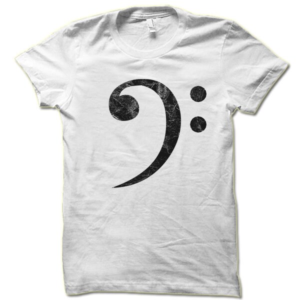 Retro Bass Clef T Shirt, Musician Shirt, Bass Clef Shirts, Music Lover ...