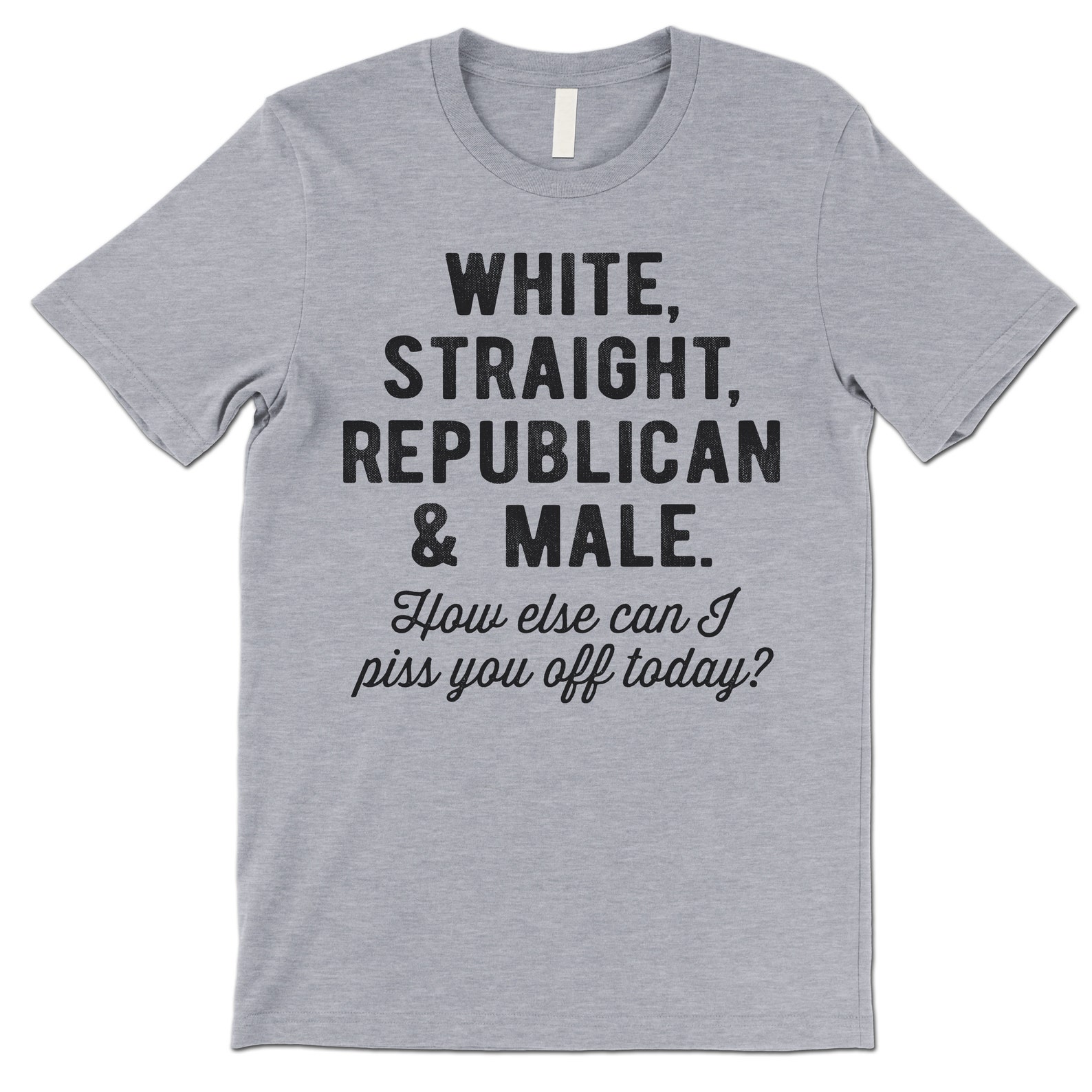 White Straight Republican Male T Shirt. Funny Republican | Etsy