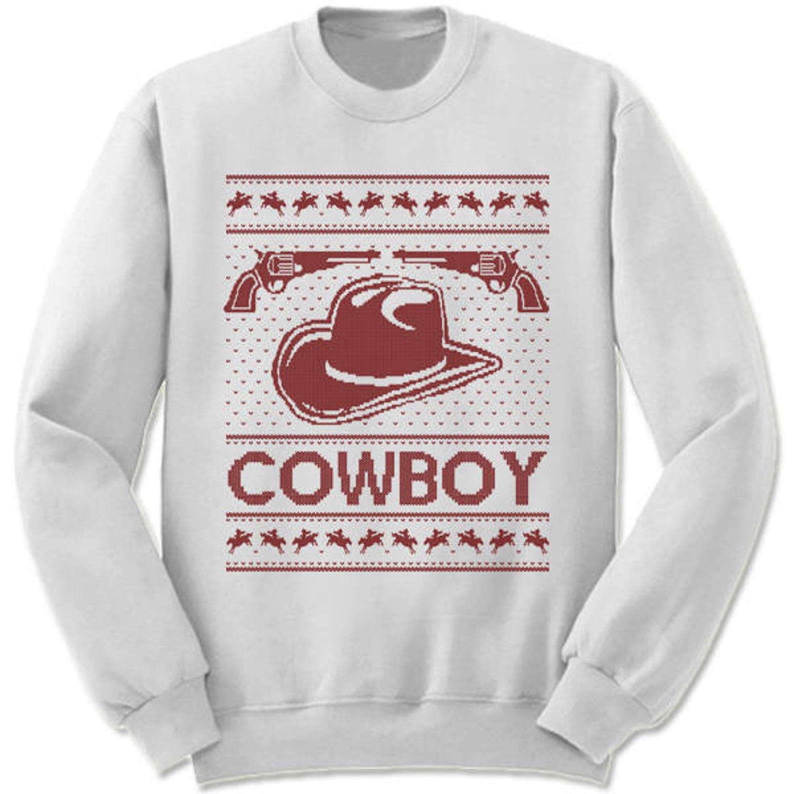 Cowboy Christmas Sweater. Cowboy Sweatshirt for Men and Women. - Etsy