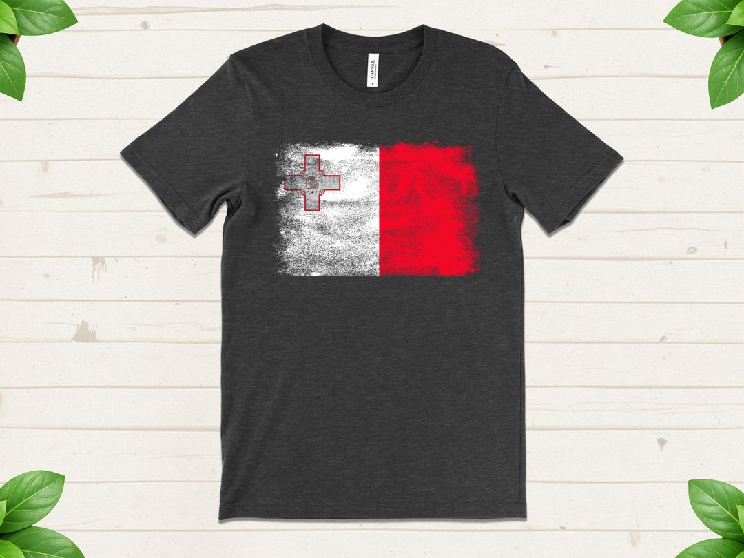 Malta Flag T-shirt, Distressed Maltese Pride Shirt, Unisex National ...