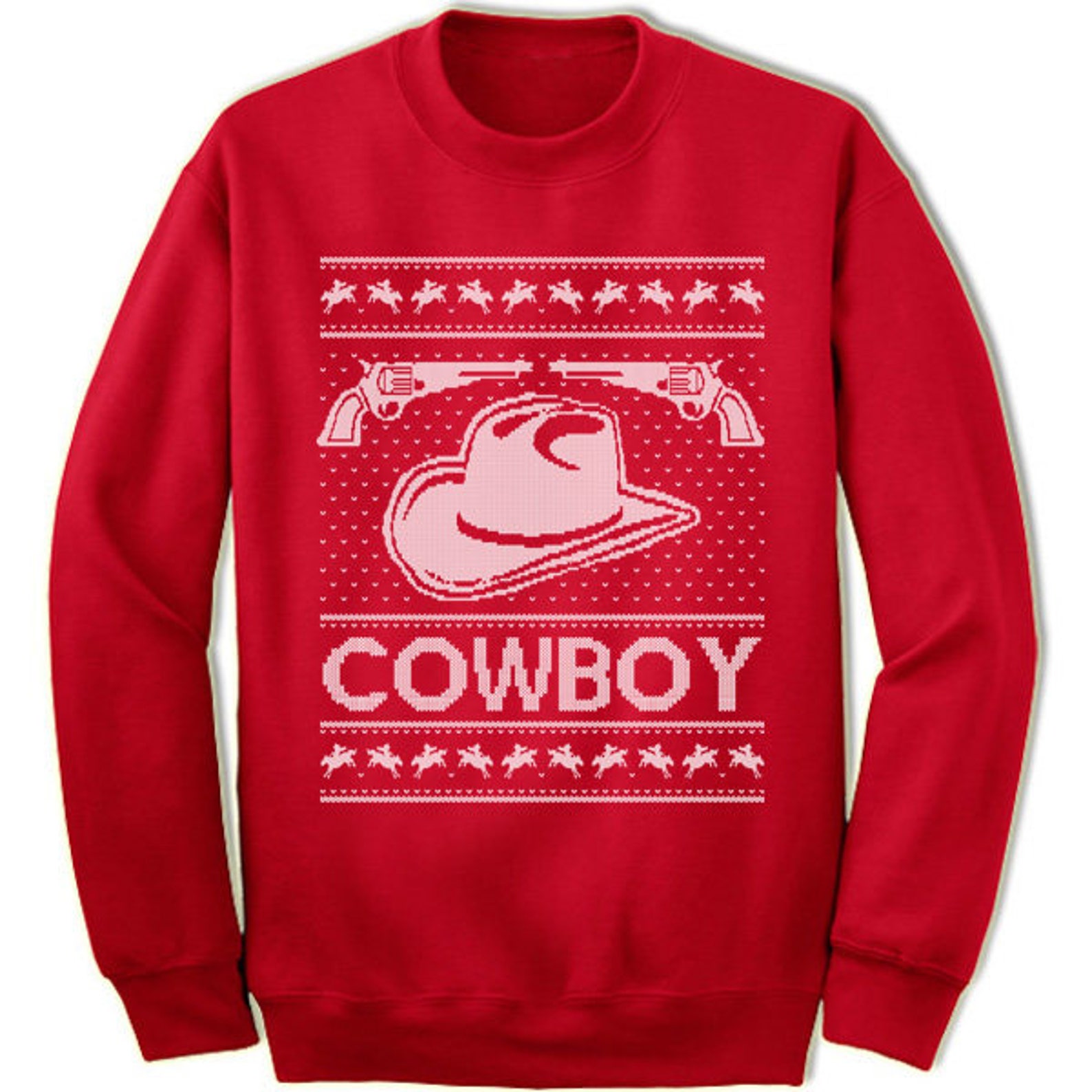 Cowboy Christmas Sweater. Cowboy Sweatshirt for Men and Women. - Etsy