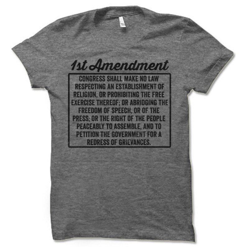 1st Amendment T Shirt. First Amendment Shirt. - Etsy