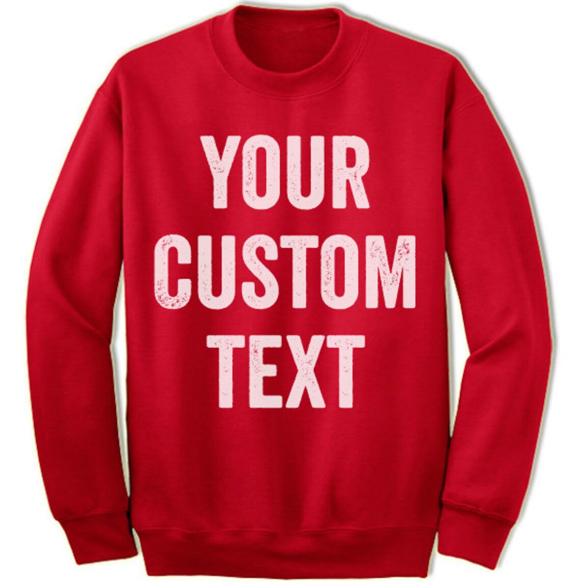 Custom Text Sweatshirt. Personalized Custom Name Sweater - Etsy