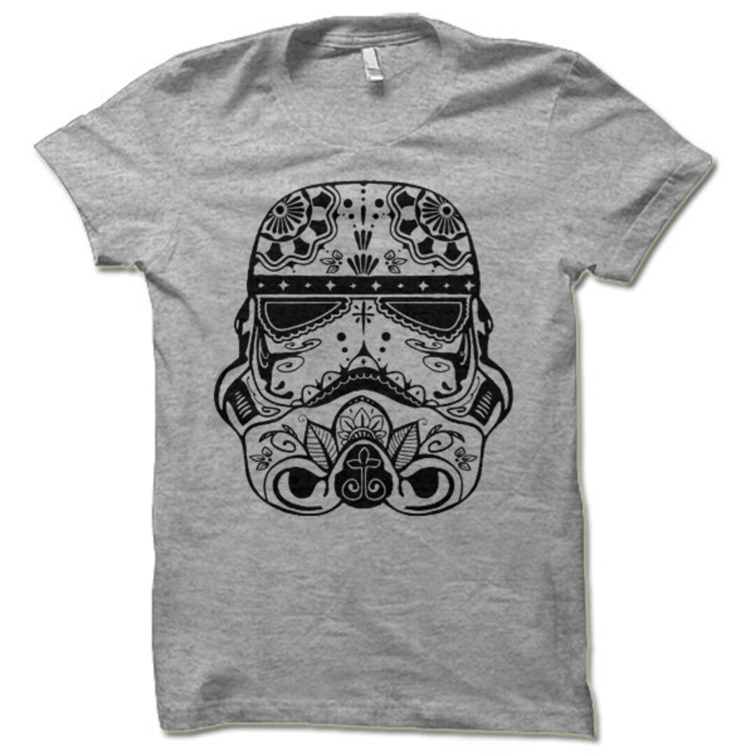 Sugar Skull Stormtrooper Shirt Geek Calavera Tee Funny Tee Shirt Etsy